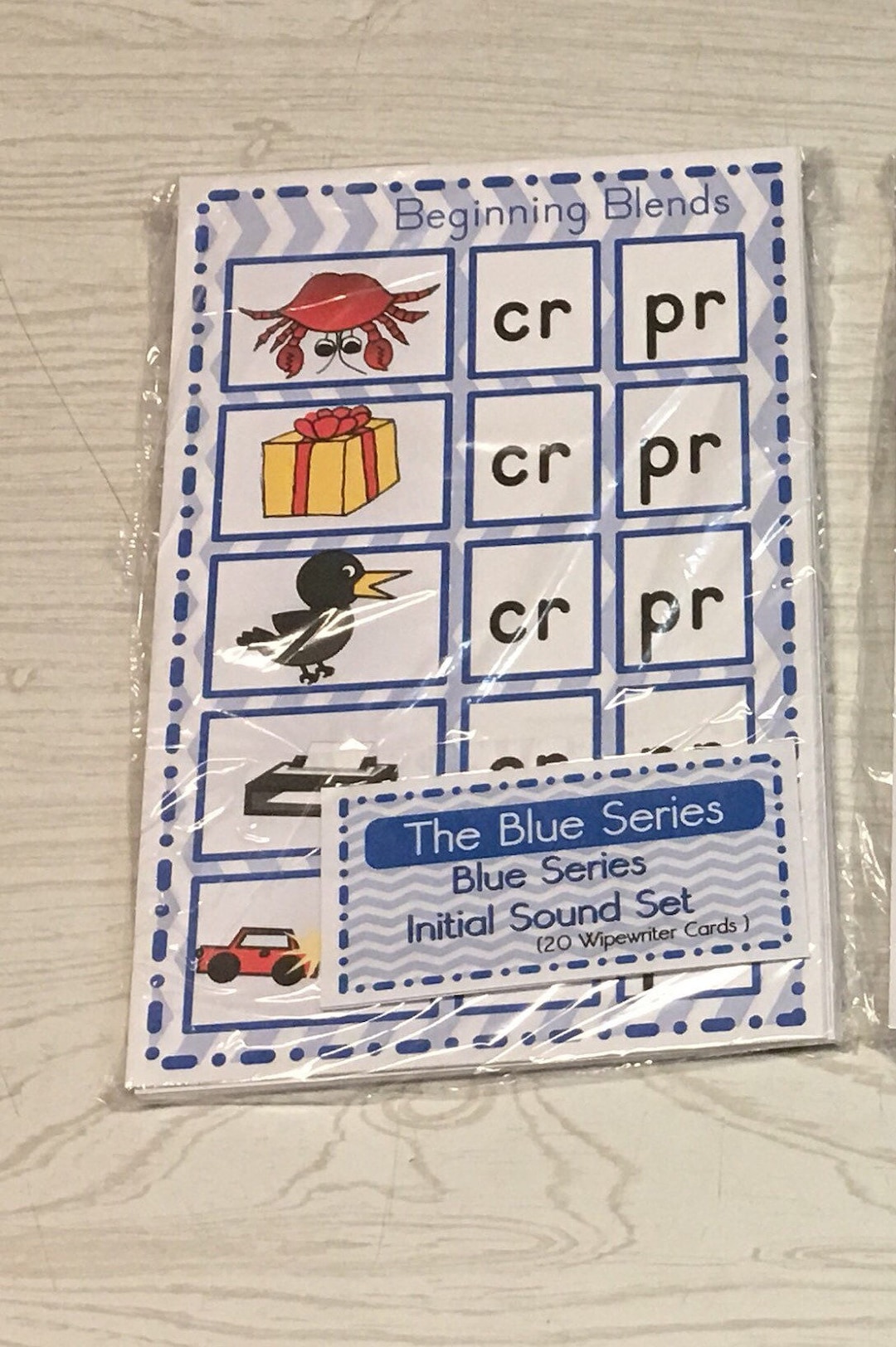 The Blue Series - Initial / Beginning Sounds Set (20 Wipewriter Cards ...