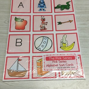 The Pink Series - Alphabet Sort Card (180 Cards) - Montessori Material ...