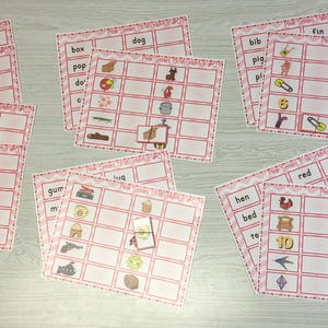 The Pink Series - Complete - Vowel Set - Laminated Mats and Card Sets ...