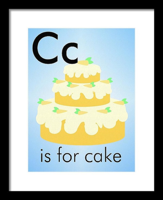 C is for Cake Wall Flashcards Nursery Print Instant | Etsy