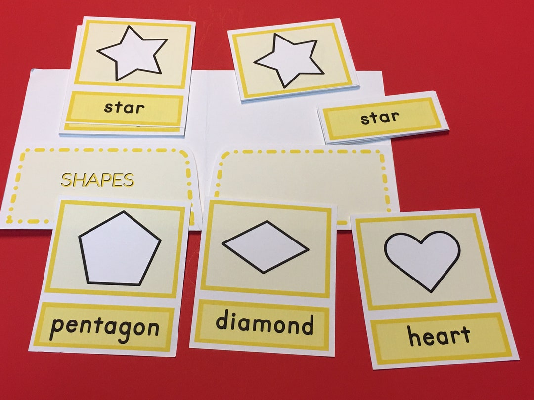 INSTANT DOWNLOAD - Shapes - Three Part Card Set and Folio - Pre-reading ...