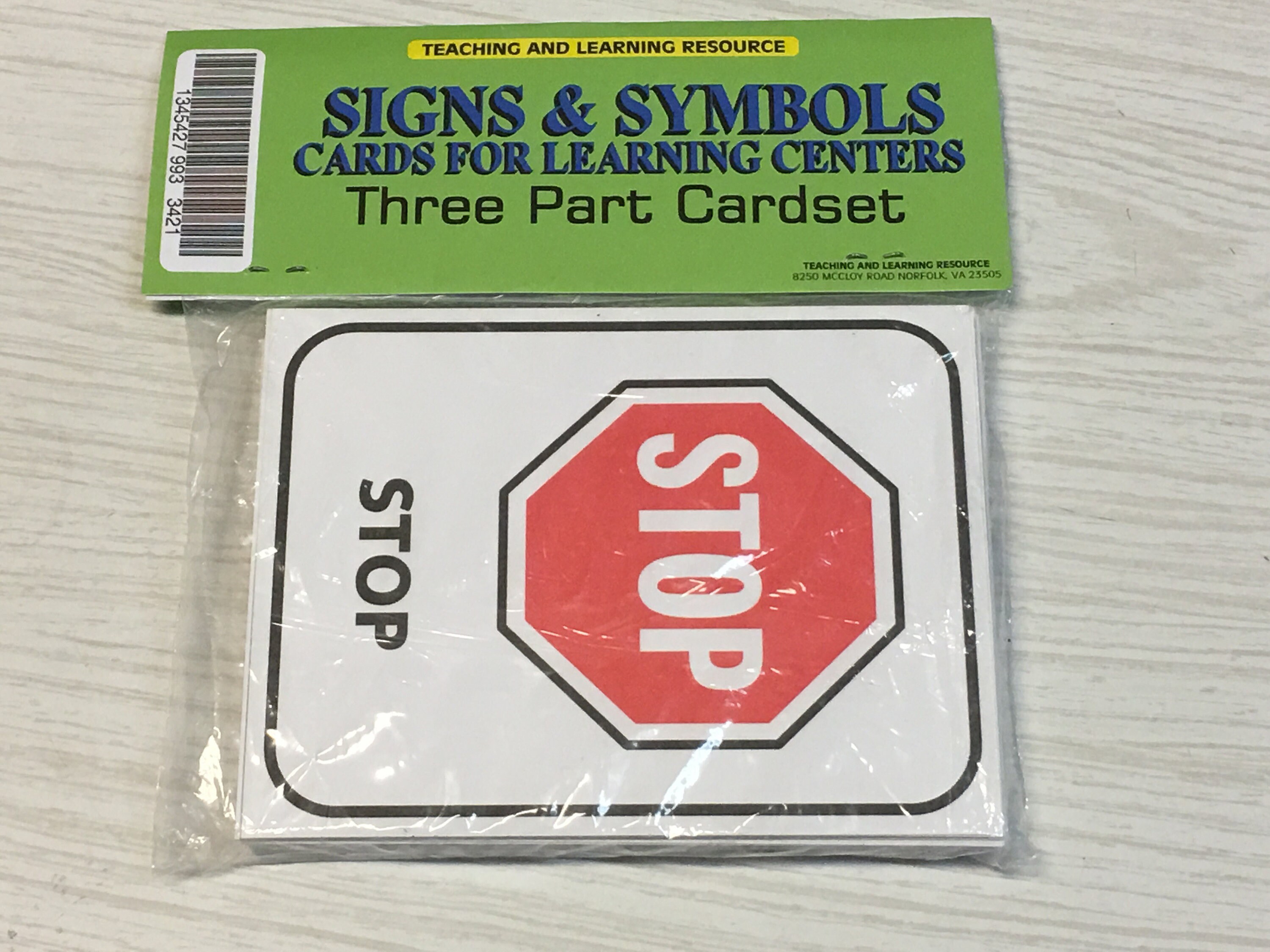 Signs & Symbols Cards for Learning Center Three Part Cards Activity ...