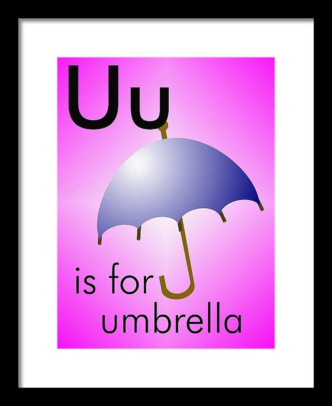 U is for Umbrella , Wall Flashcards, Nursery Print, Instant Download ...
