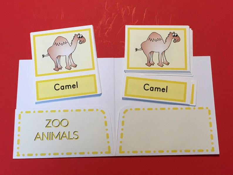 INSTANT DOWNLOAD - Zoo Animals - Three Part Card Set and Folio - Pre ...