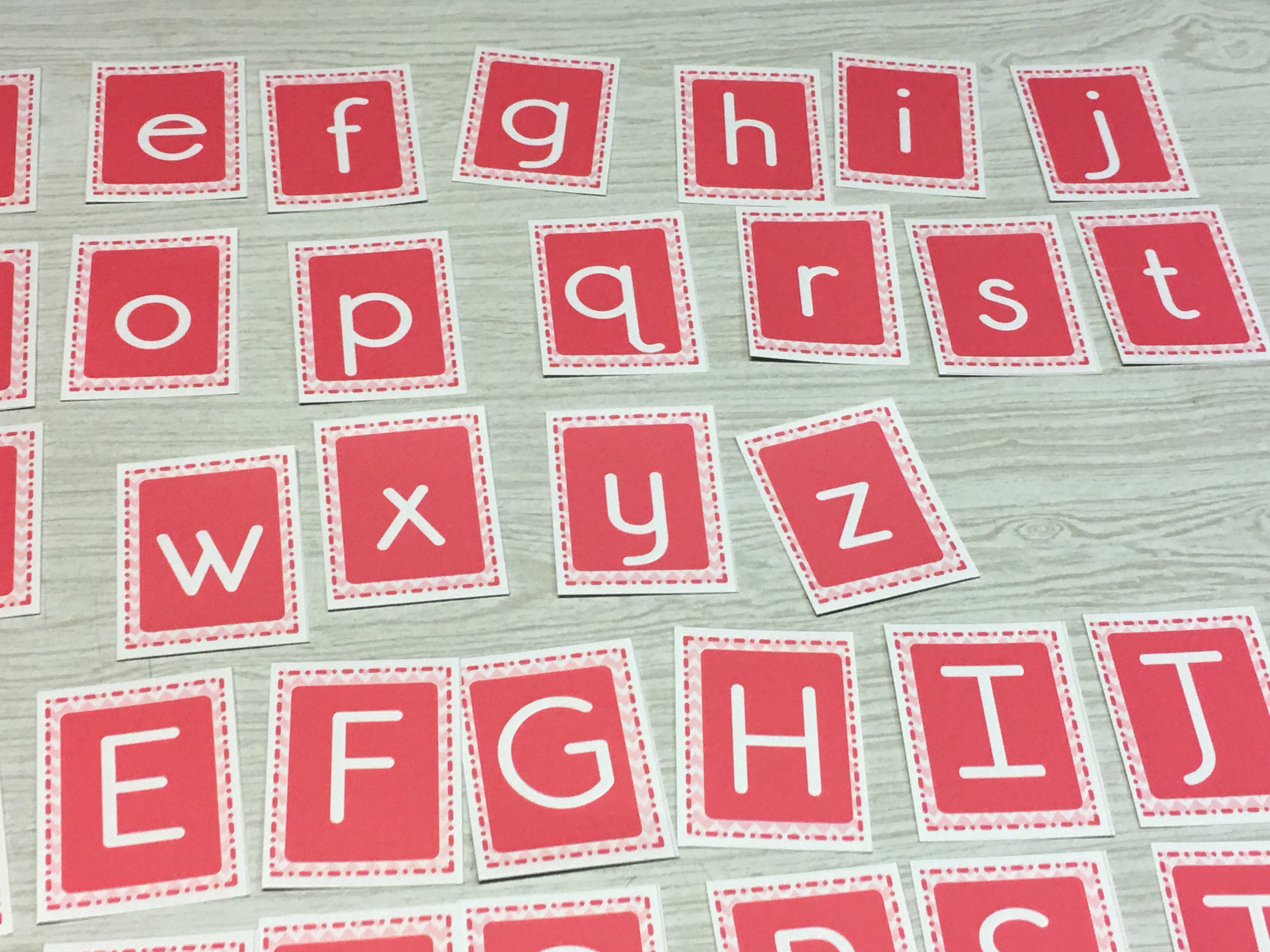 The Pink Series Big Alphabet Cards 56 Card Deck - Etsy