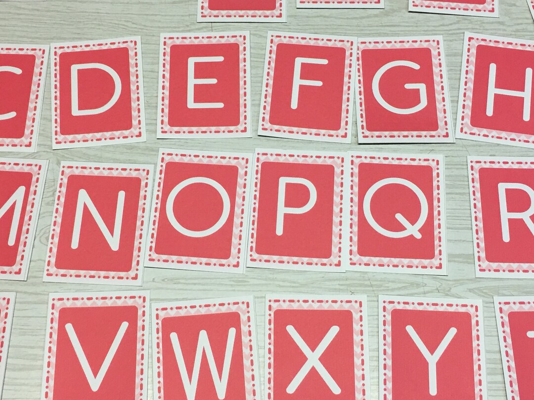 The Pink Series - Big Alphabet Cards ( 56 Card Deck ) - Montessori ...