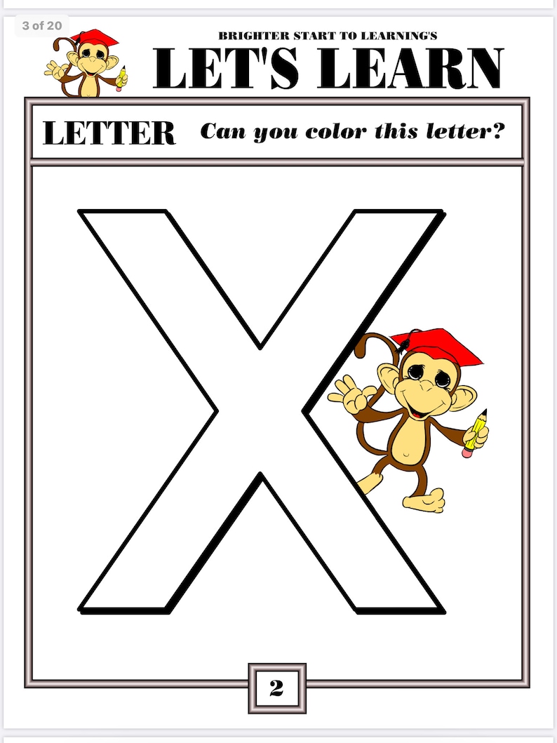 INSTANT DOWNLOAD BSTL Lets Learn Letter Xx Work Booklet Perfect for ...