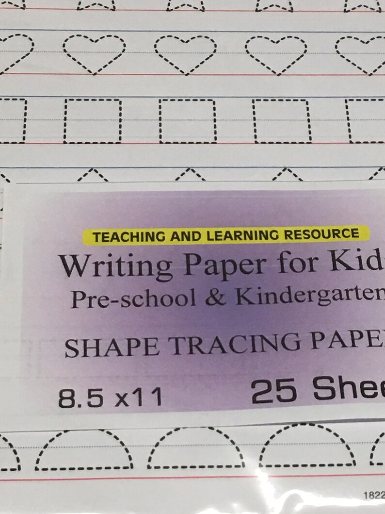 Writing Paper for Kids - Shape Tracing Paper - 11 X 8.5 In, 20 Lb, 25 ...