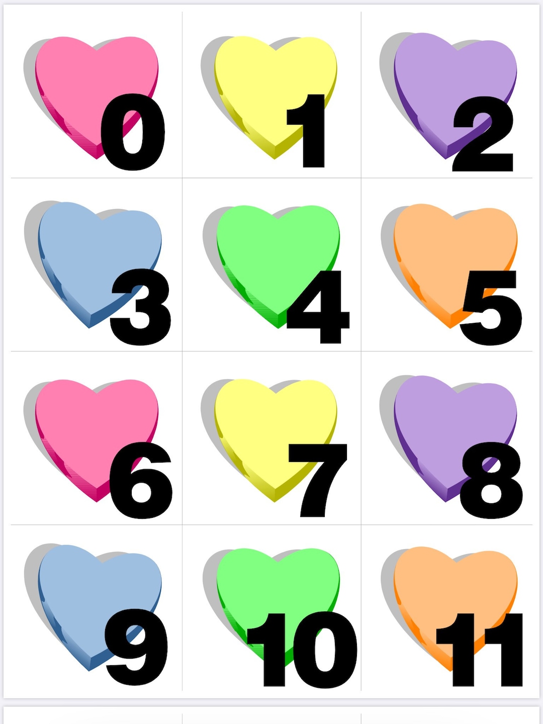 INSTANT DOWNLOAD - Valentine Numbers 0 - 30 - Number Cards - Homeschool ...