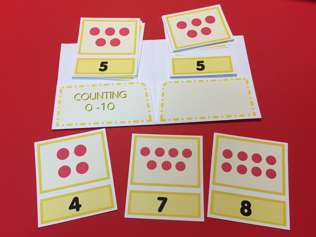 INSTANT DOWNLOAD - Counting 0-10 - Three Part Card Set and Folio - Pre ...