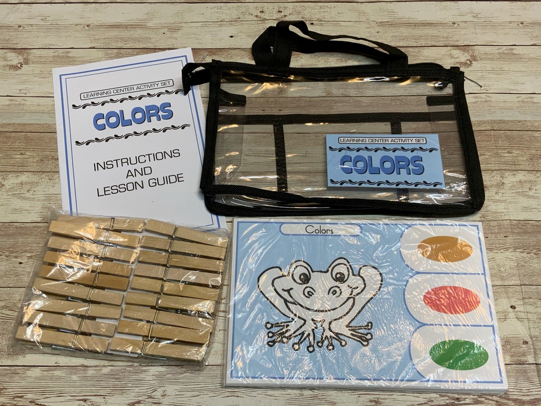 Colors Learning Center: Clothespin Activity Set - Etsy