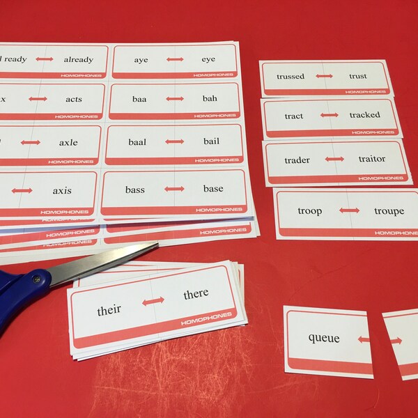 Homophone Cards - Etsy
