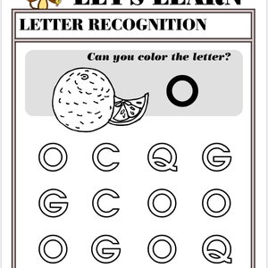 INSTANT DOWNLOAD - BSTL - Let’s Learn - Letter Oo - Work Booklet ...