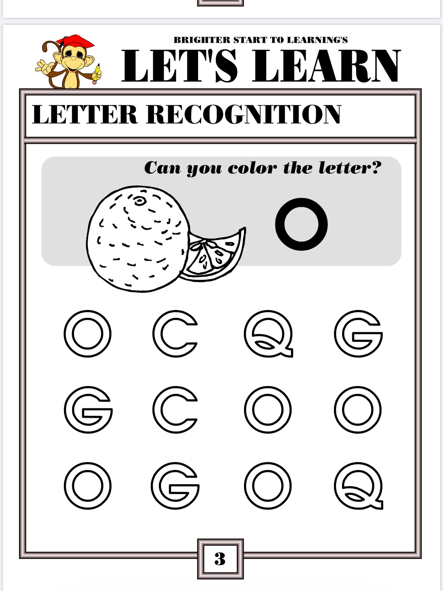 INSTANT DOWNLOAD BSTL Lets Learn Letter Oo Work Booklet Perfect for ...