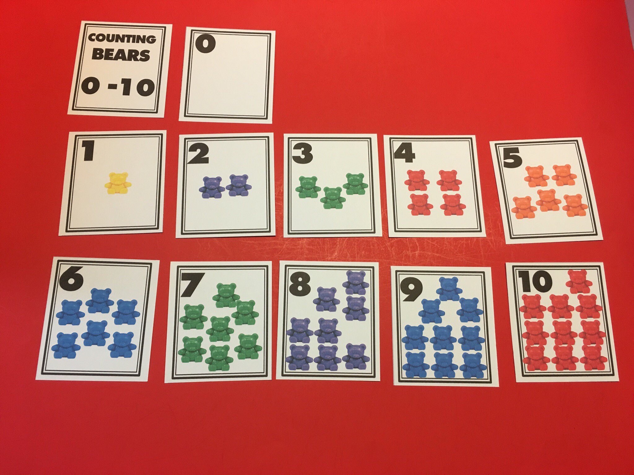 Counting Bears Learning Mats - Laminated Bundle - Pre School ...