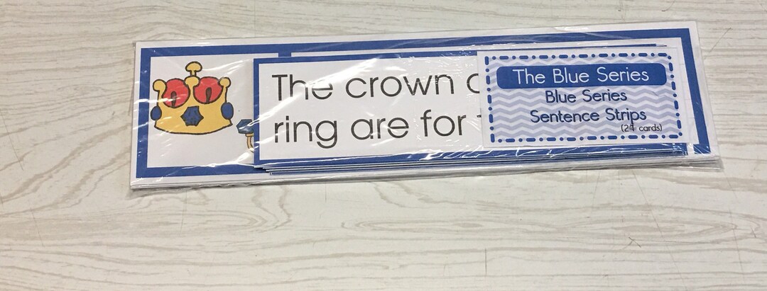 The Blue Series - Matching Sentences Strips (24 Strips) - Montessori ...