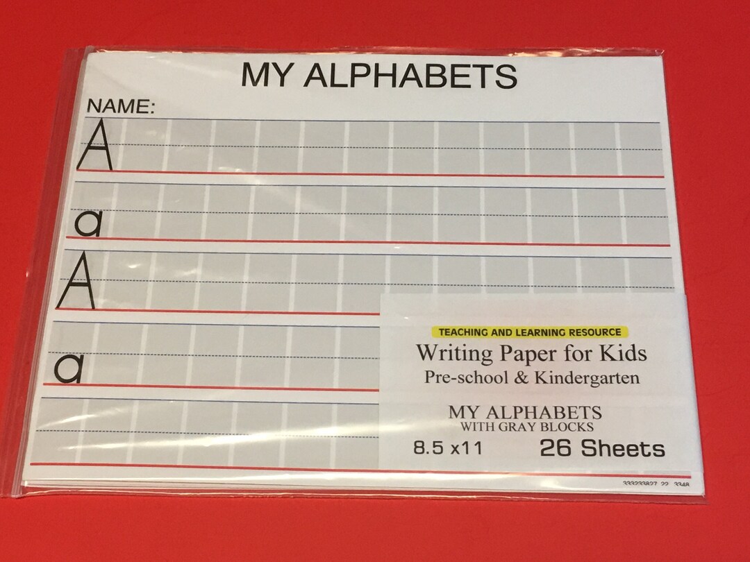 Writing Paper for Kids My Alphabets - Etsy