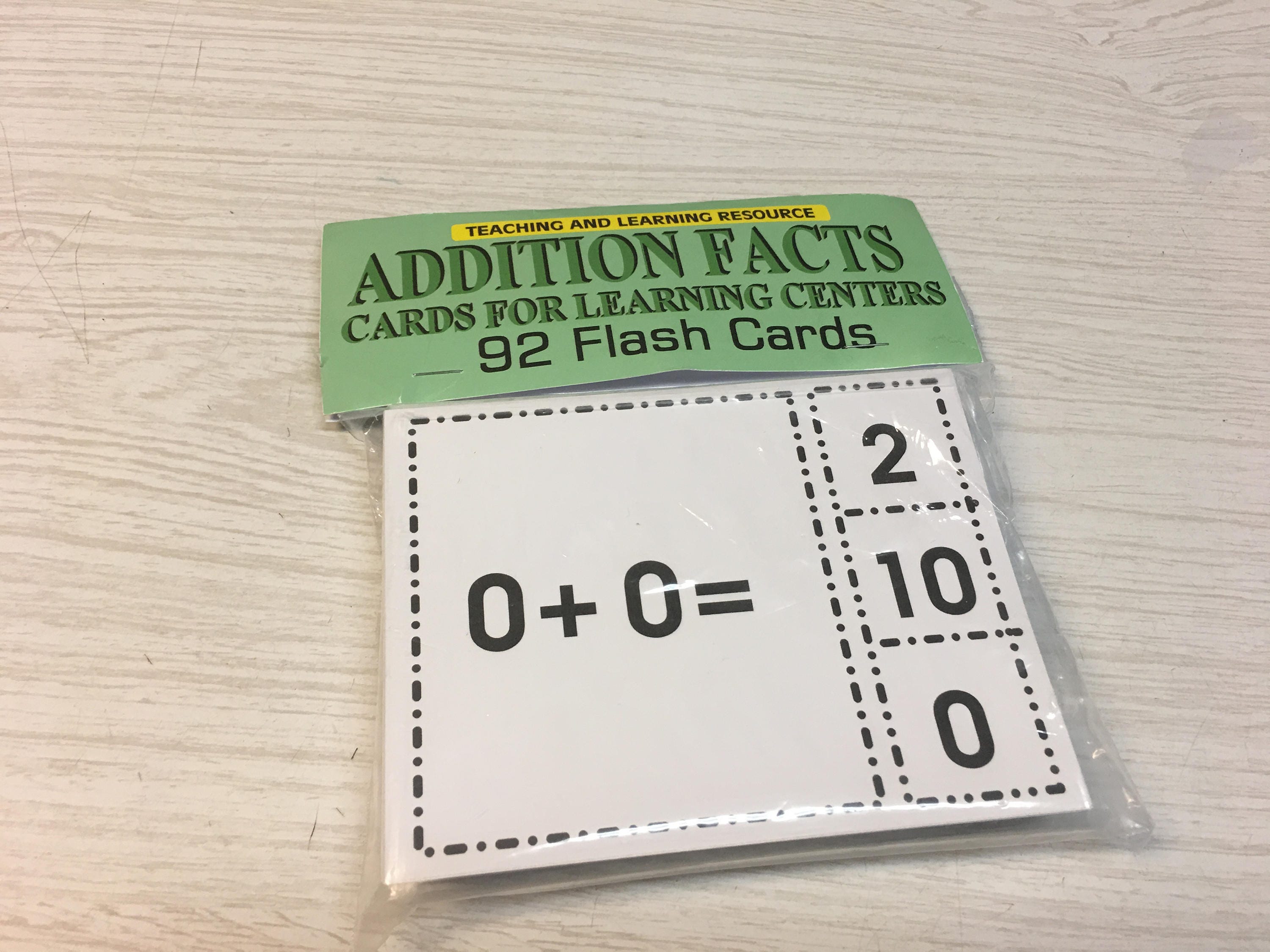 Addition Facts Cards for Learning Center 52 Clothes Pin Cards Activity ...