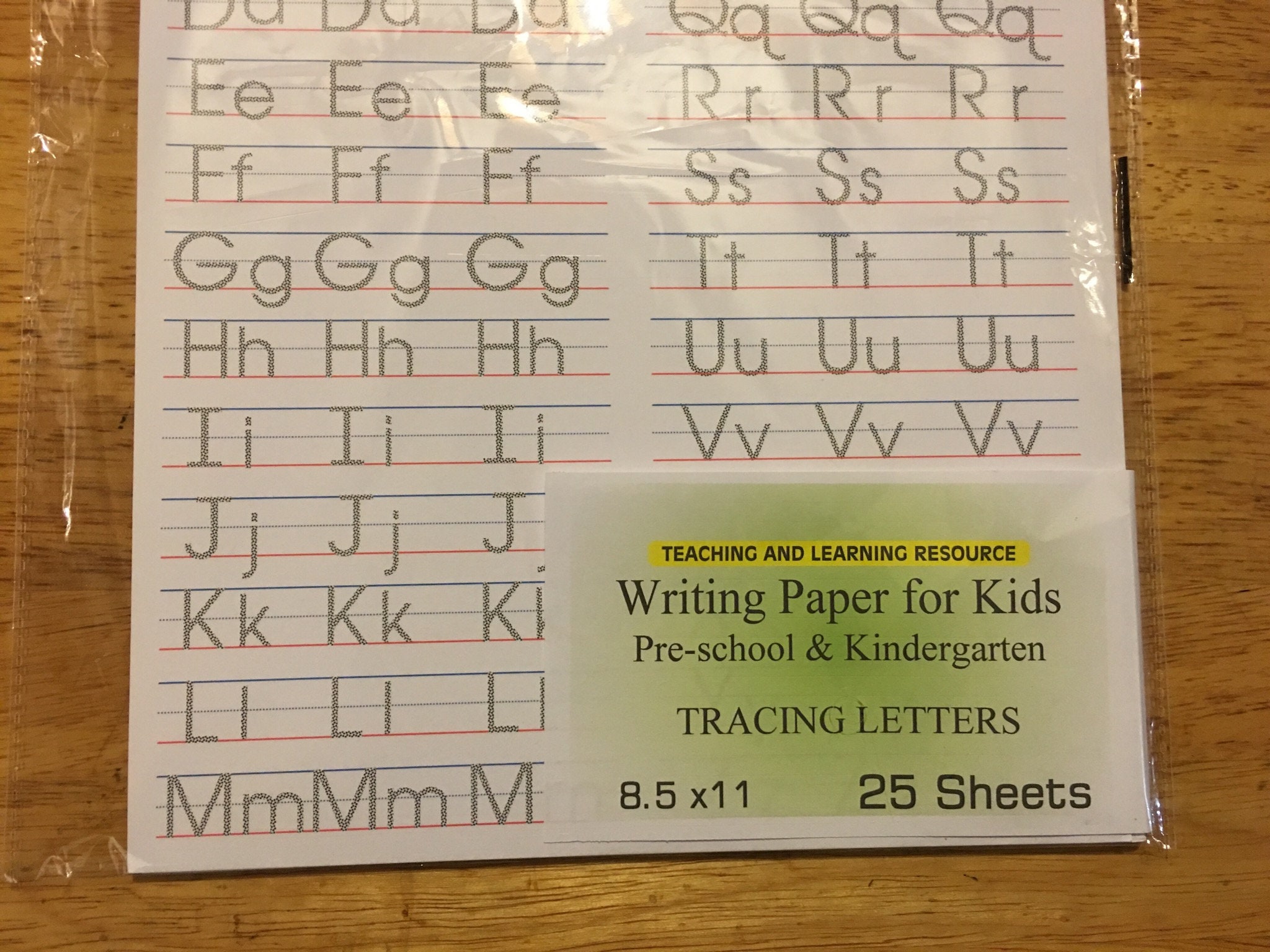 Writing Paper for Kids Tracing Letters 11 X 8.5 In, 20 Lb, 25 Sheets - Etsy