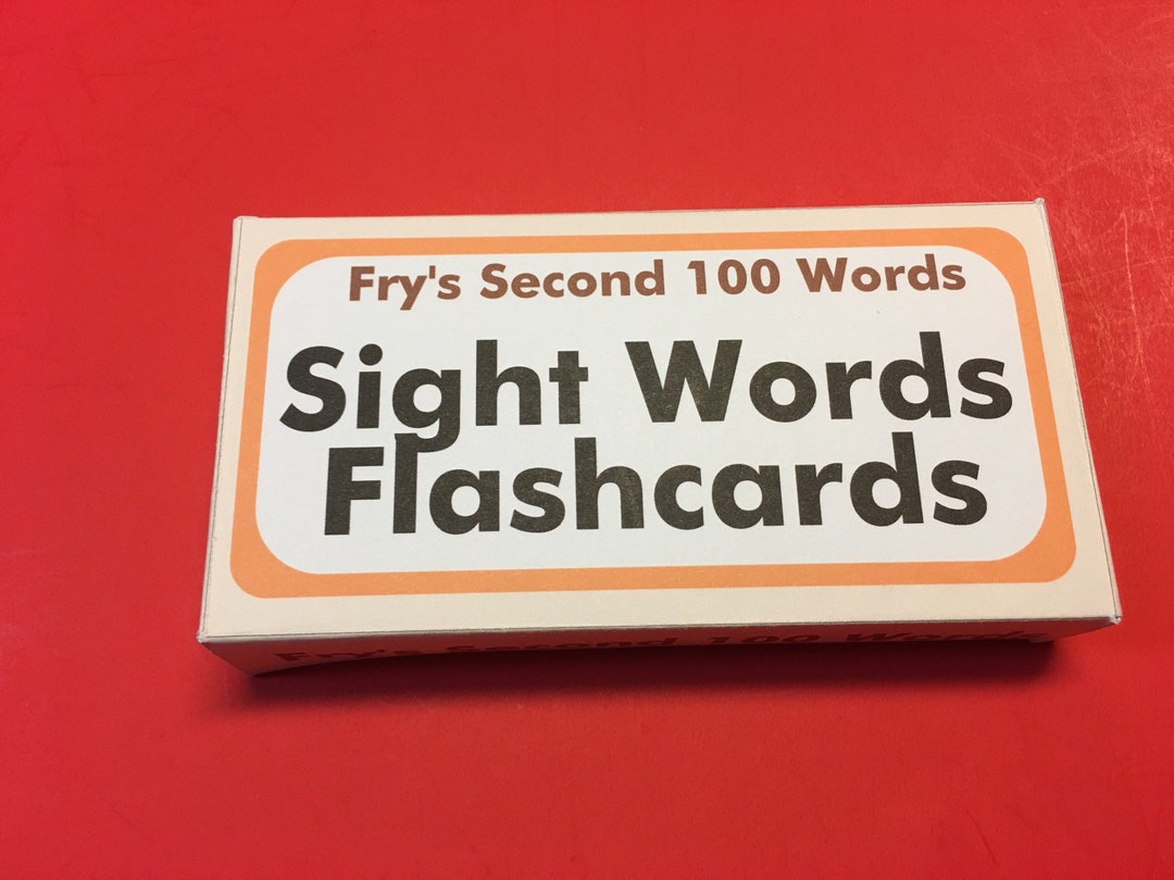 100 Flashcards - Fry”s Sight Words - 2nd Hundred Words Flash Cards - Etsy