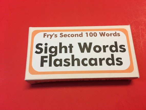100 Flashcards Frys Sight Words 2nd Hundred Words Flash - Etsy