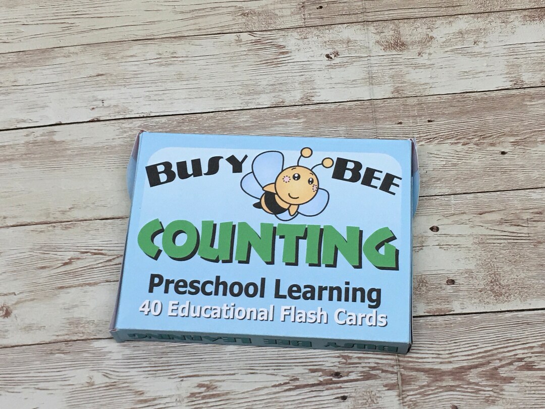 Counting - Busy Bee Preschool Learning - 52 Educational Flash Cards - Etsy