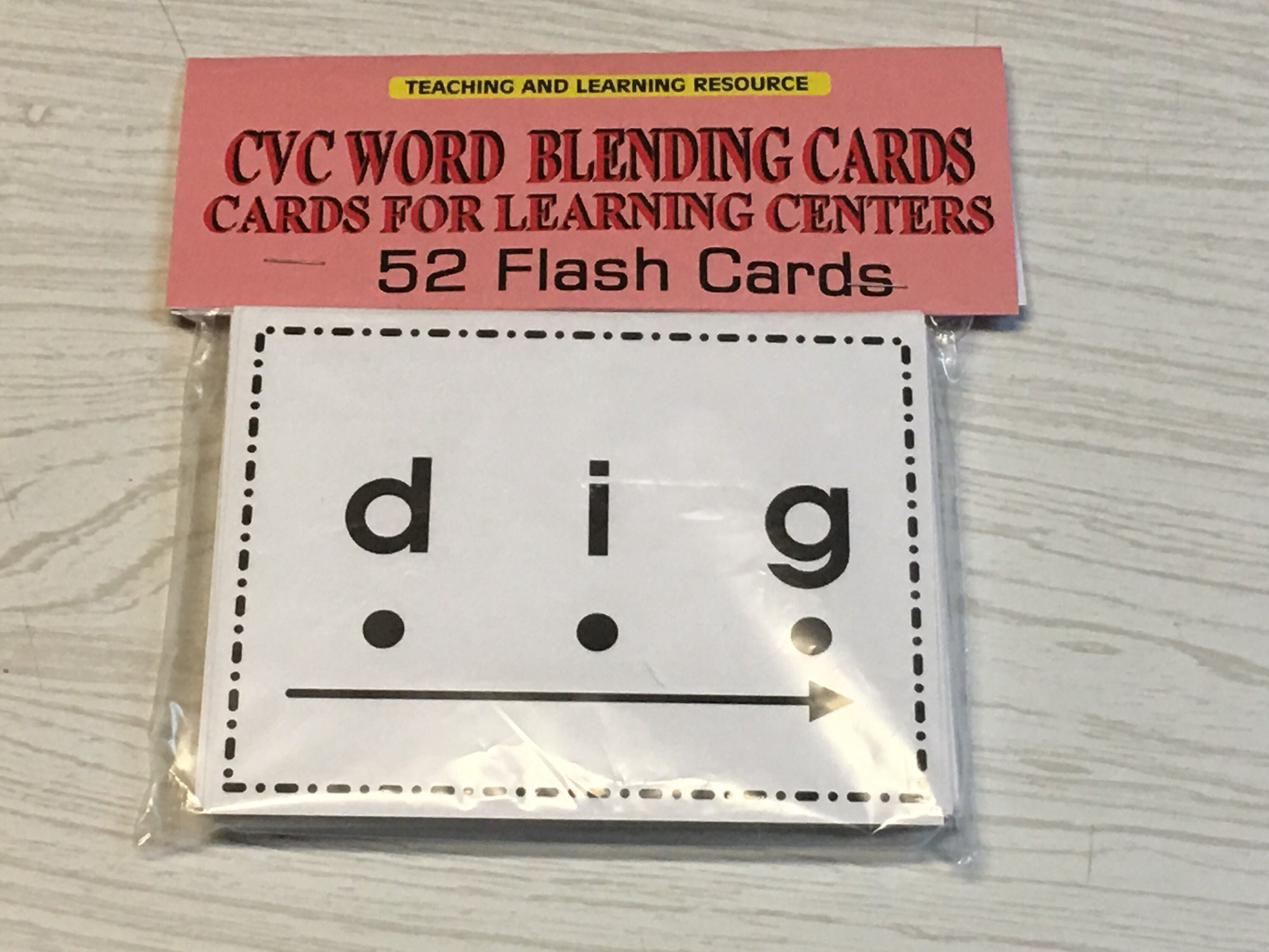 CVC Word Blending Cards - Cards for Learning Center - 52 Clothes Pin ...