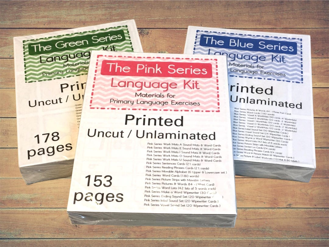 BUNDLED the Pink, Blue & Green Series - All 3 Language Kits ...