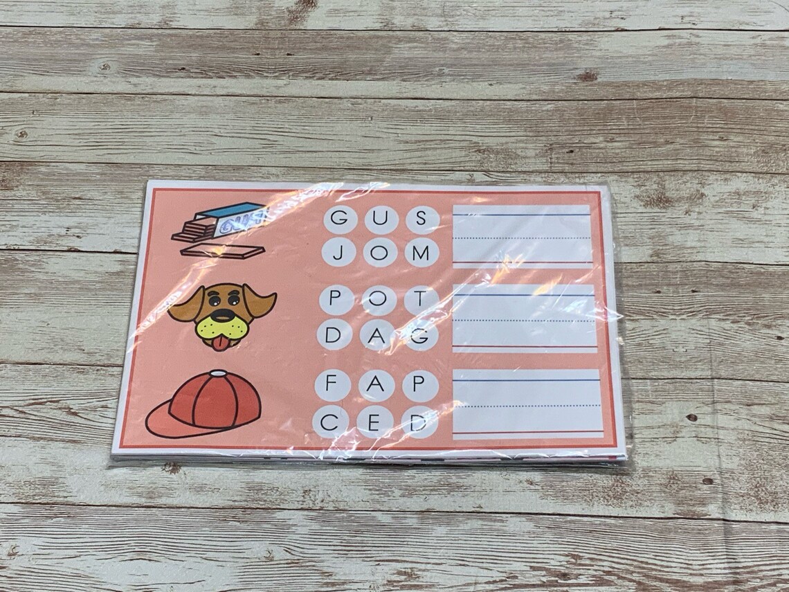 Write & Wipe Activity Set -build a Word CVC Words - Etsy