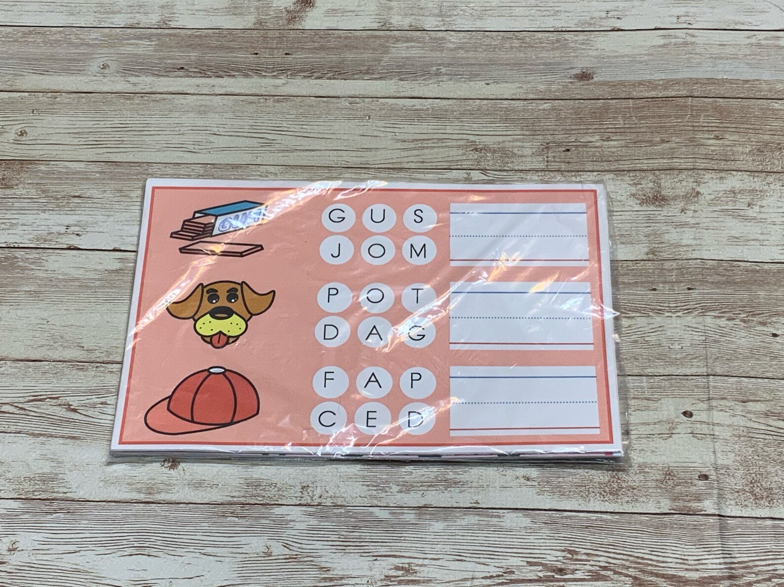 Write & Wipe Activity Set -build a Word CVC Words - Etsy