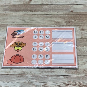 Write & Wipe Activity Set -build a Word CVC Words - Etsy