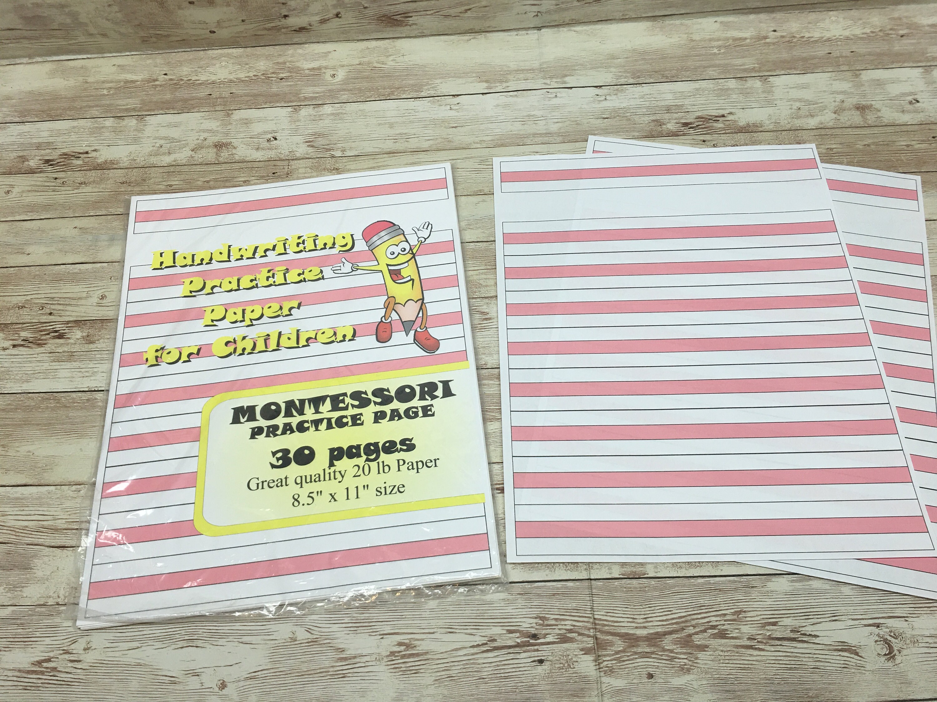 Montessori Practice Page - Handwriting Paper for Children - Etsy