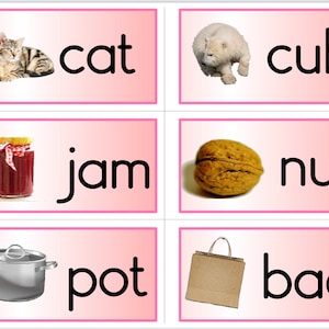 Pink Series - 24 CVC Word Families Booklets- Montessori Material for ...