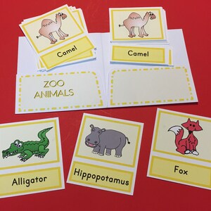 INSTANT DOWNLOAD - Zoo Animals - Three Part Card Set and Folio - Pre ...