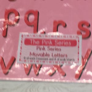 The Pink Series - Movable Alphabet / Pink Background - Montessori Set ...