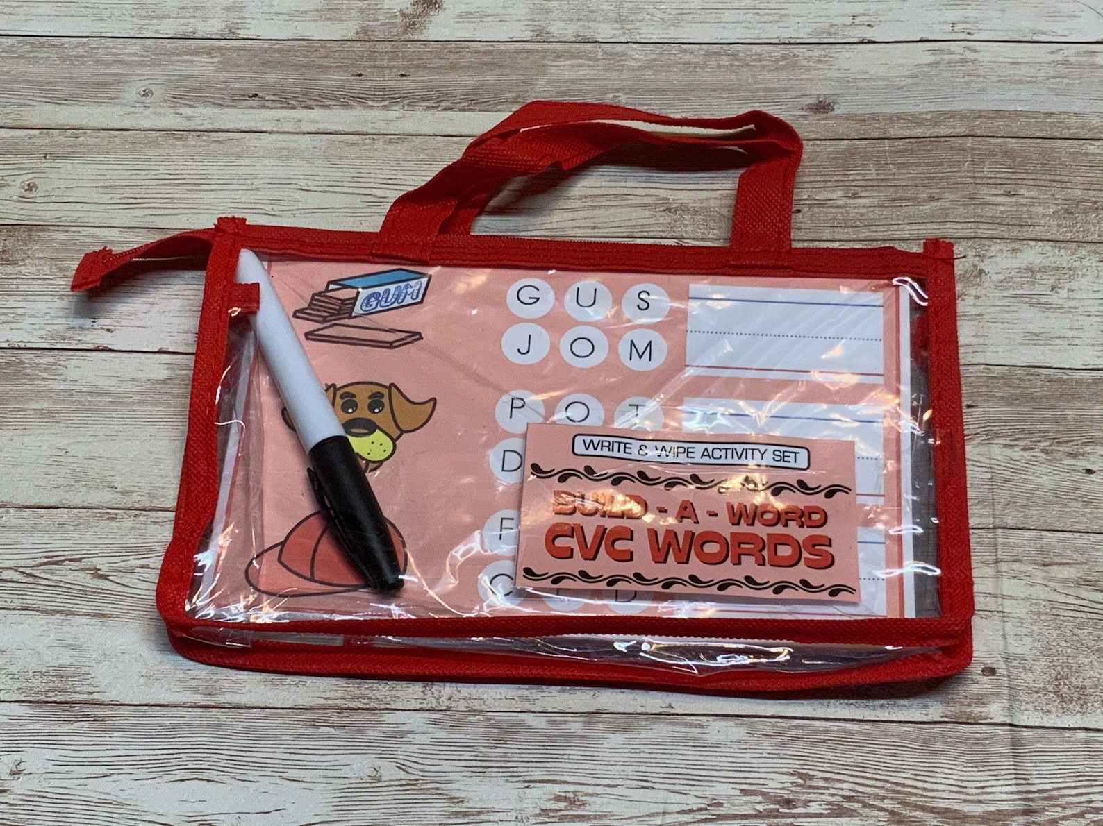 Write & Wipe Activity Set -build a Word CVC Words - Etsy