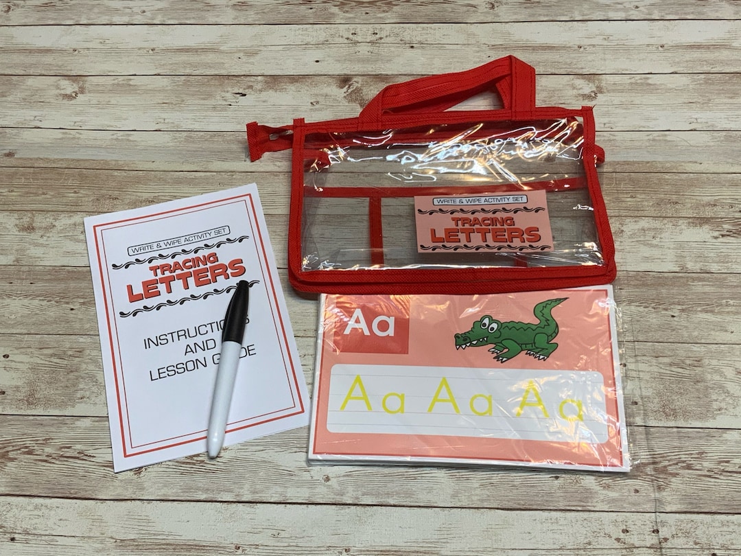 Write & Wipe Activity Set- Tracing Letters - Etsy Canada