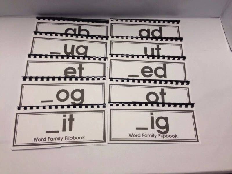 Word Family Flip Books- Set of 10 Books - Etsy