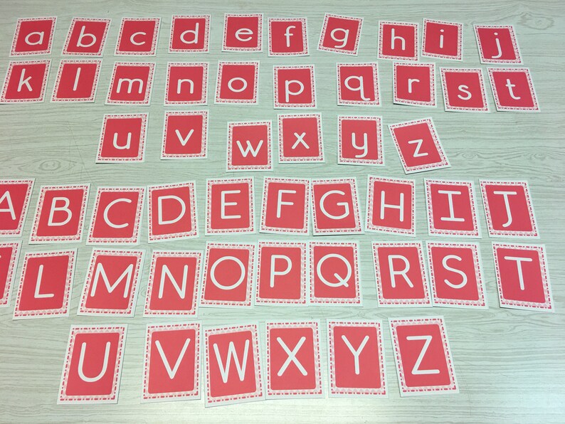 The Pink Series Big Alphabet Cards 56 Card Deck - Etsy