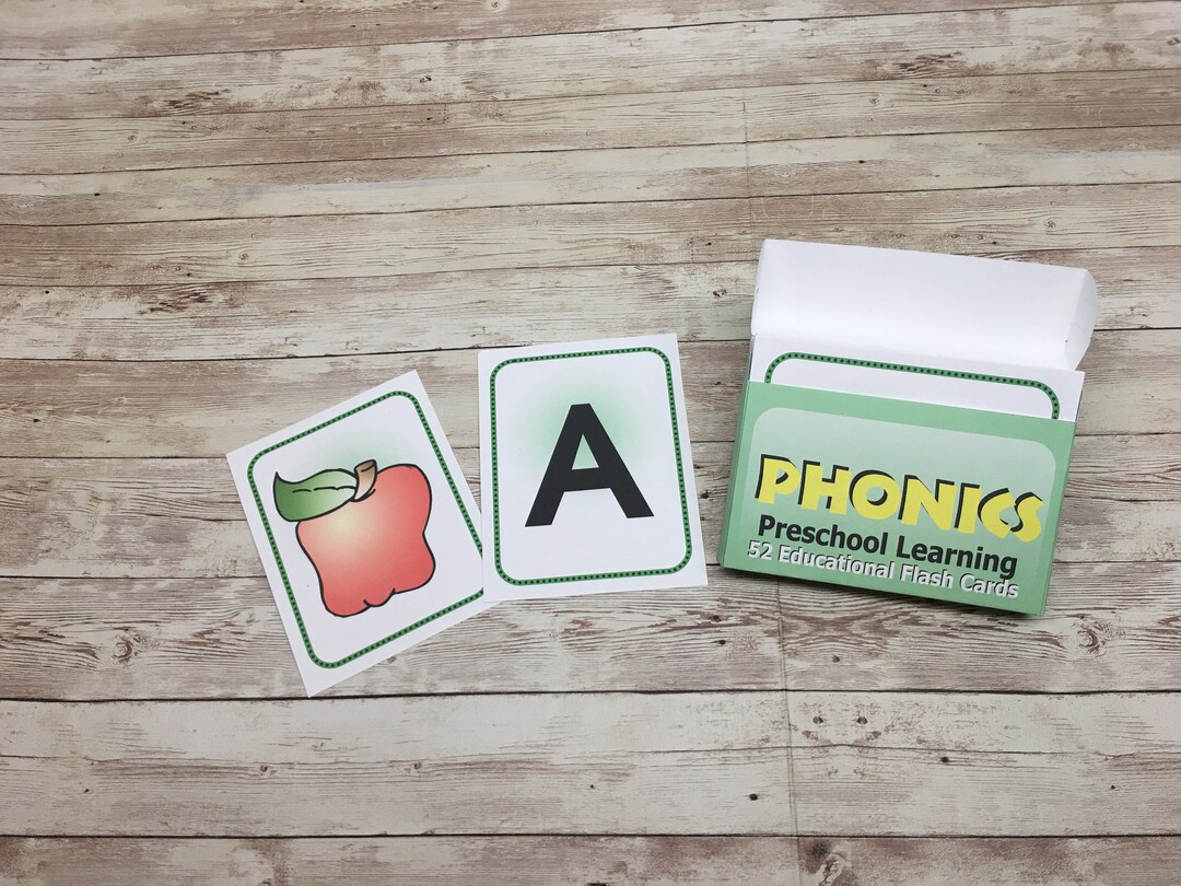 Phonics - Busy Bee Preschool Learning - 52 Educational Flash Cards - Etsy