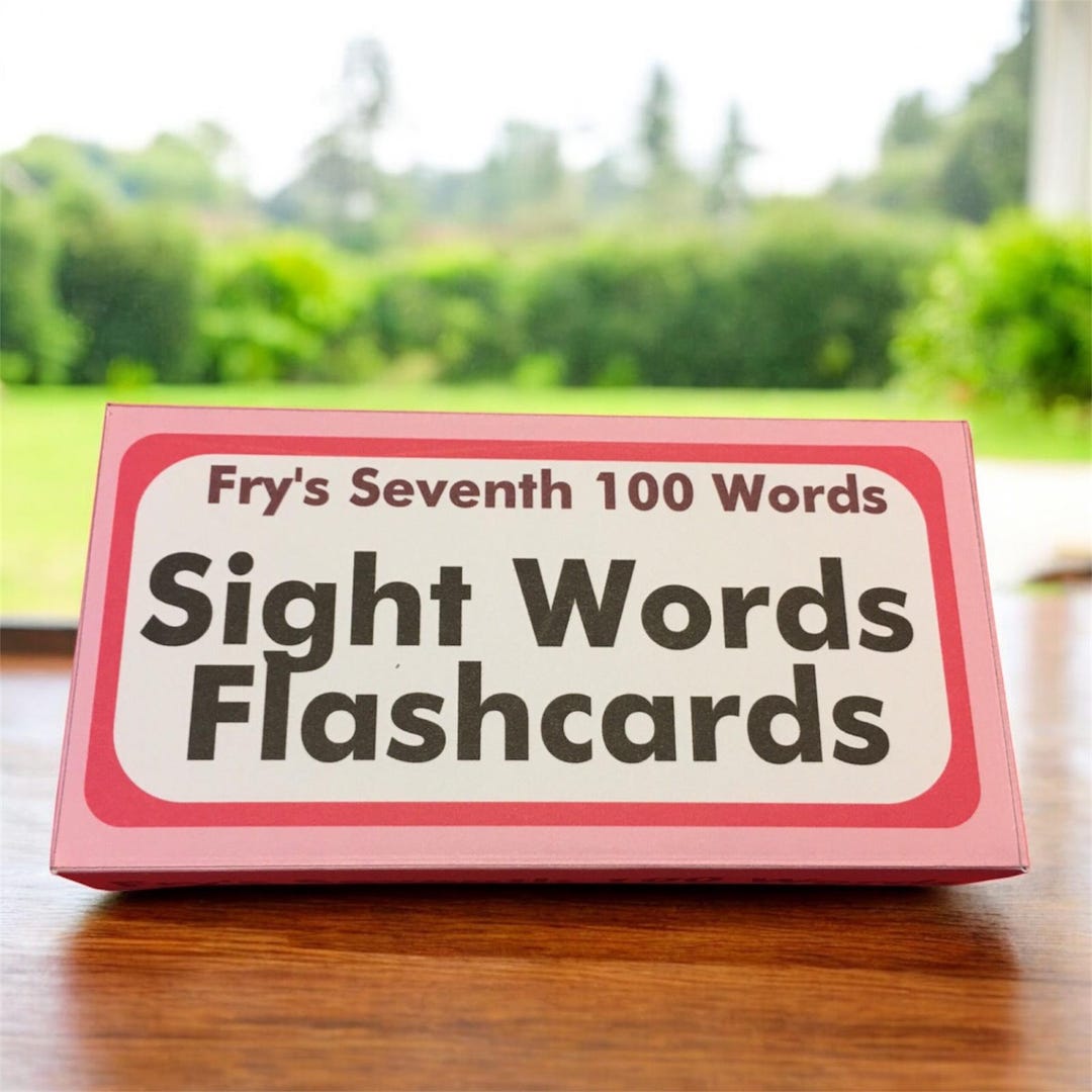 100 Flashcards - Fry”s Sight Words - 7th Hundred Words Flash Cards - Etsy