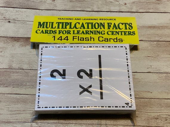 Multiplication Facts Cards for Learning Center Flash Cards | Etsy