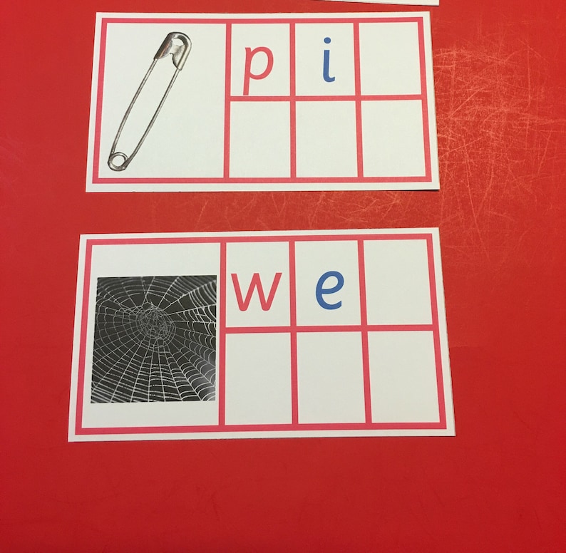 Pink Series Montessori - Ending Sounds - CVC WORD CARDS - 45 Laminated ...