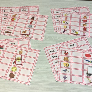 The Pink Series - Complete - Vowel Set - Laminated Mats and Card Sets ...