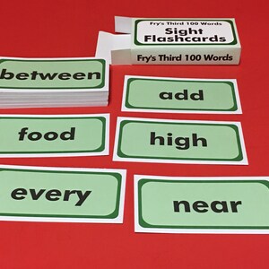 100 Flashcards - Fry”s Sight Words - 3rd Hundred Words Flash Cards ...