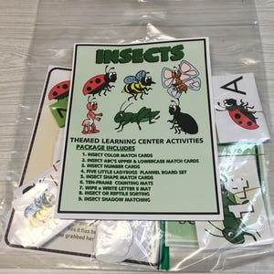 Insects - Themed Activities Package for Learning Centers - Perfect for ...