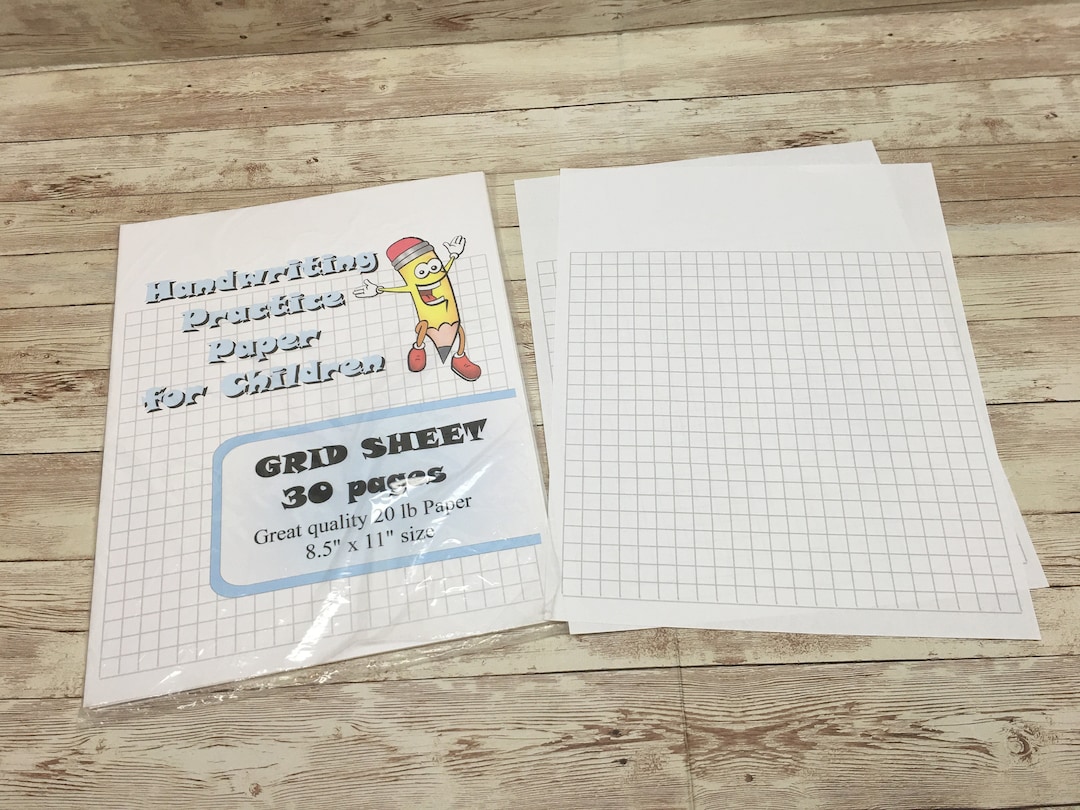 Grid Sheet- Handwriting Paper for Children - Etsy