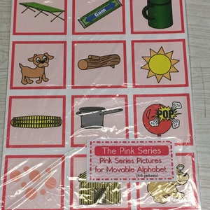 The Pink Series - Pictures for Movable Alphabet - Montessori Material ...
