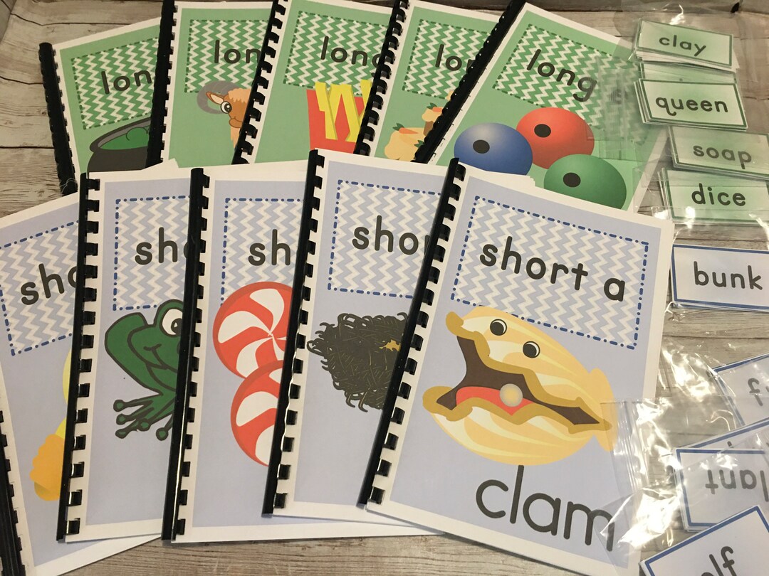 The Blue & Green Series - Interactive Learning Books - Vowel Set - W ...