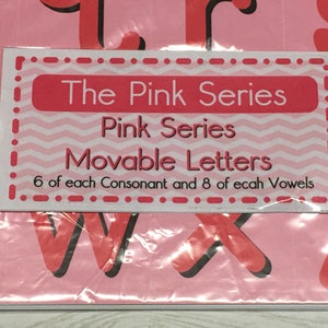 The Pink Series - Movable Alphabet / Pink Background - Montessori Set ...